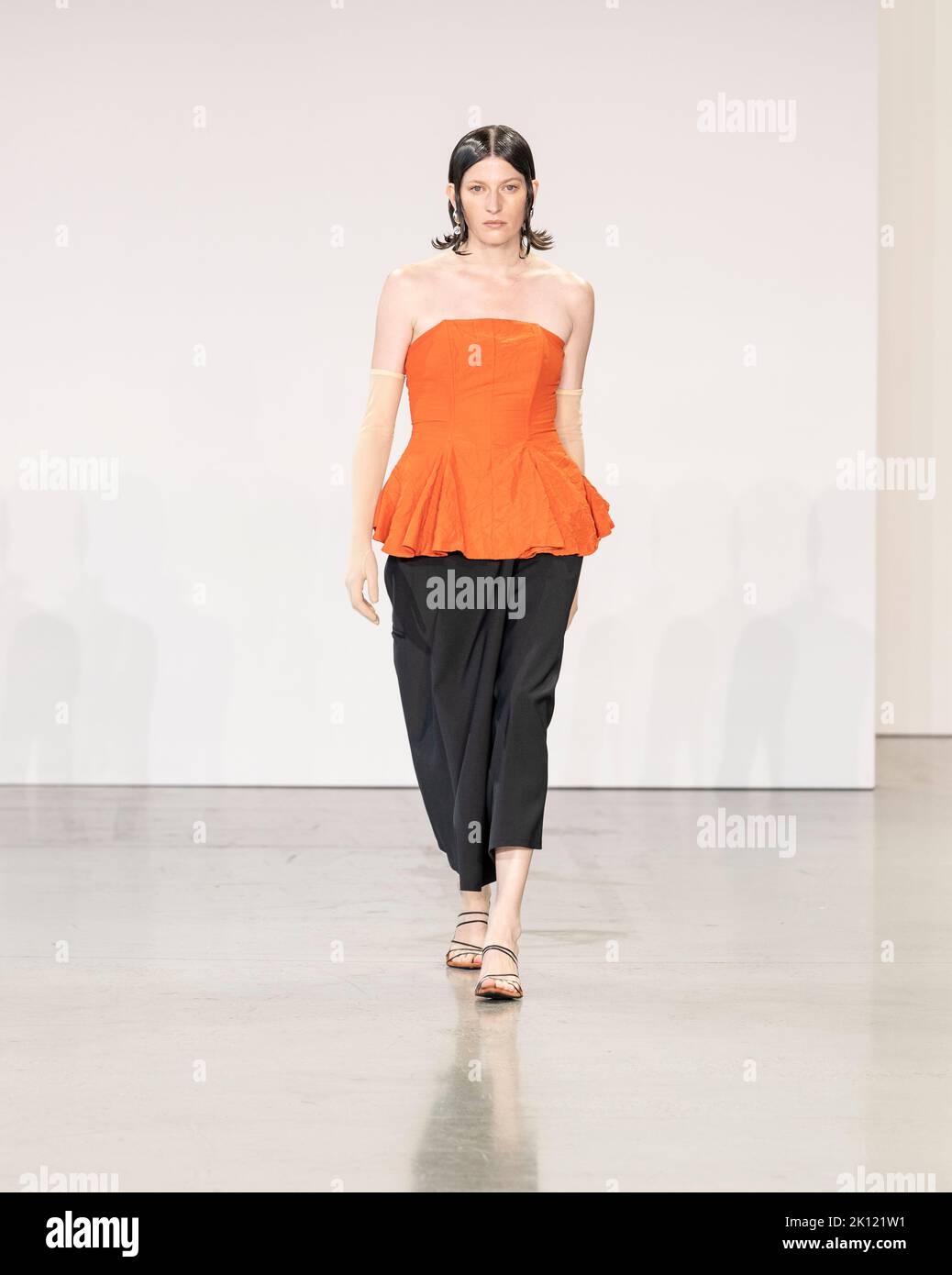 New York, NY - September 14, 2022: Model walks runway for DEVEAUX ...