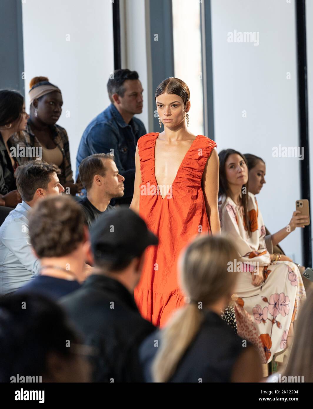 New York, NY - September 14, 2022: Model walks runway for DEVEAUX ...