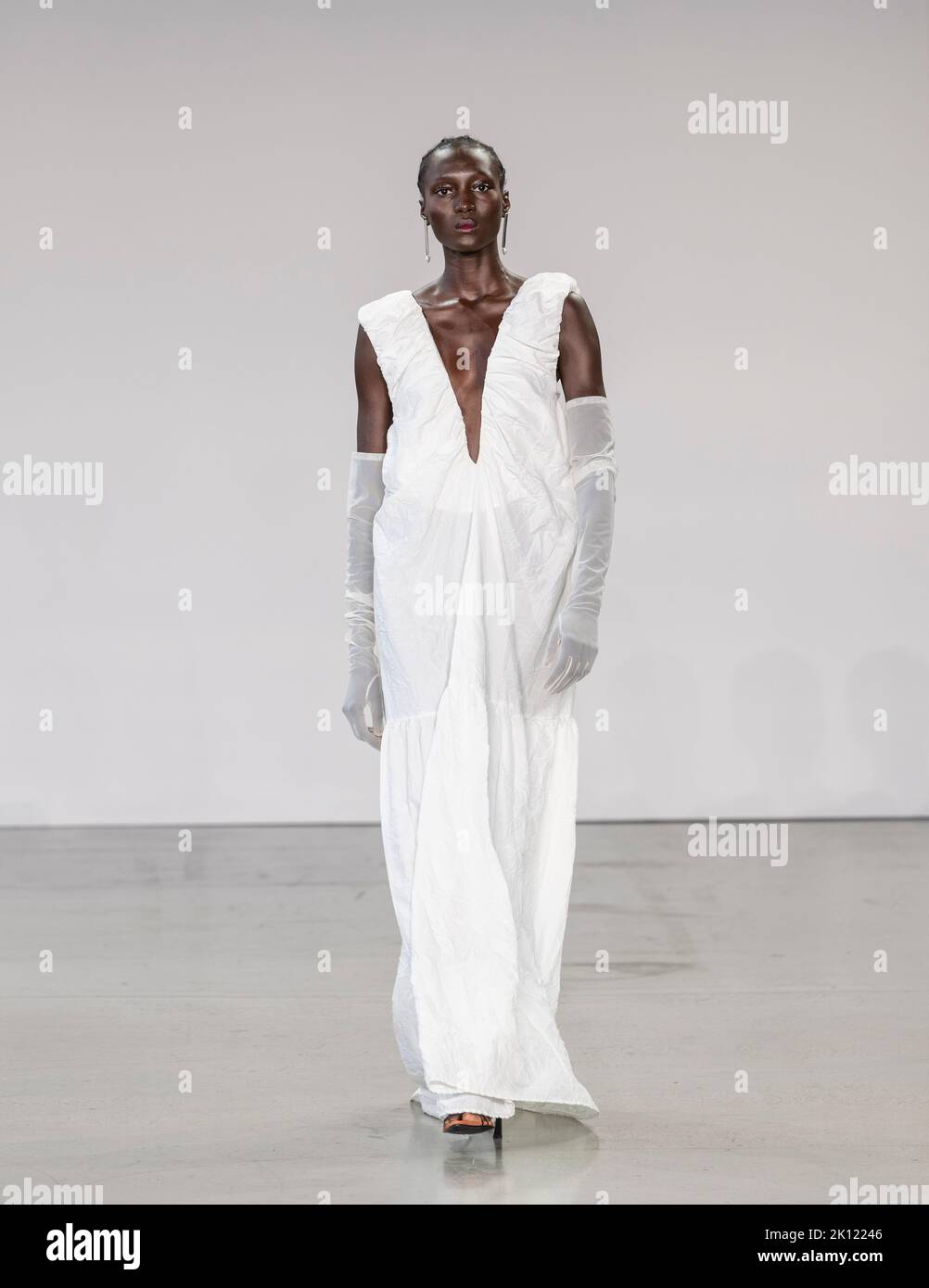 New York, NY - September 14, 2022: Model walks runway for DEVEAUX ...