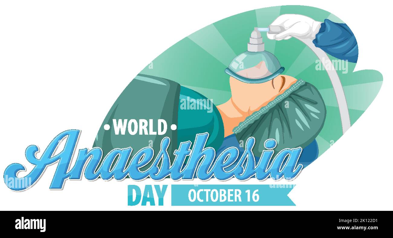 World Anaesthesia Day Logo Design illustration Stock Vector Image & Art ...