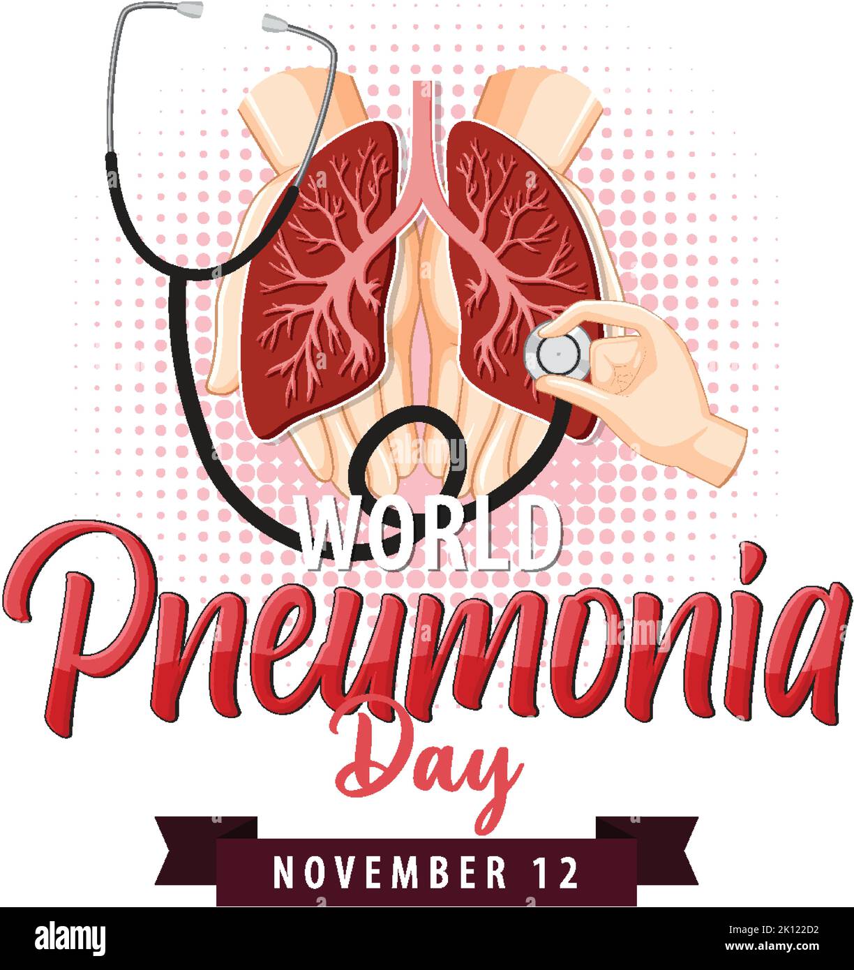 World Pneumonia Day Banner Design illustration Stock Vector Image & Art ...