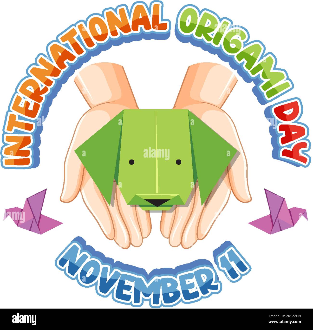 International Origami Day Banner Design illustration Stock Vector Image ...