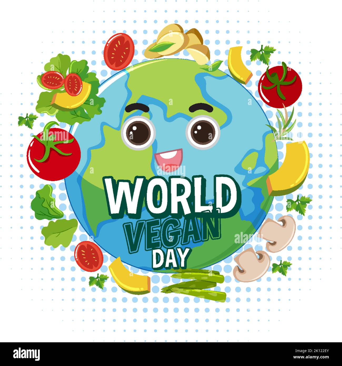 World Vegan Day Logo Concept illustration Stock Vector Image & Art - Alamy