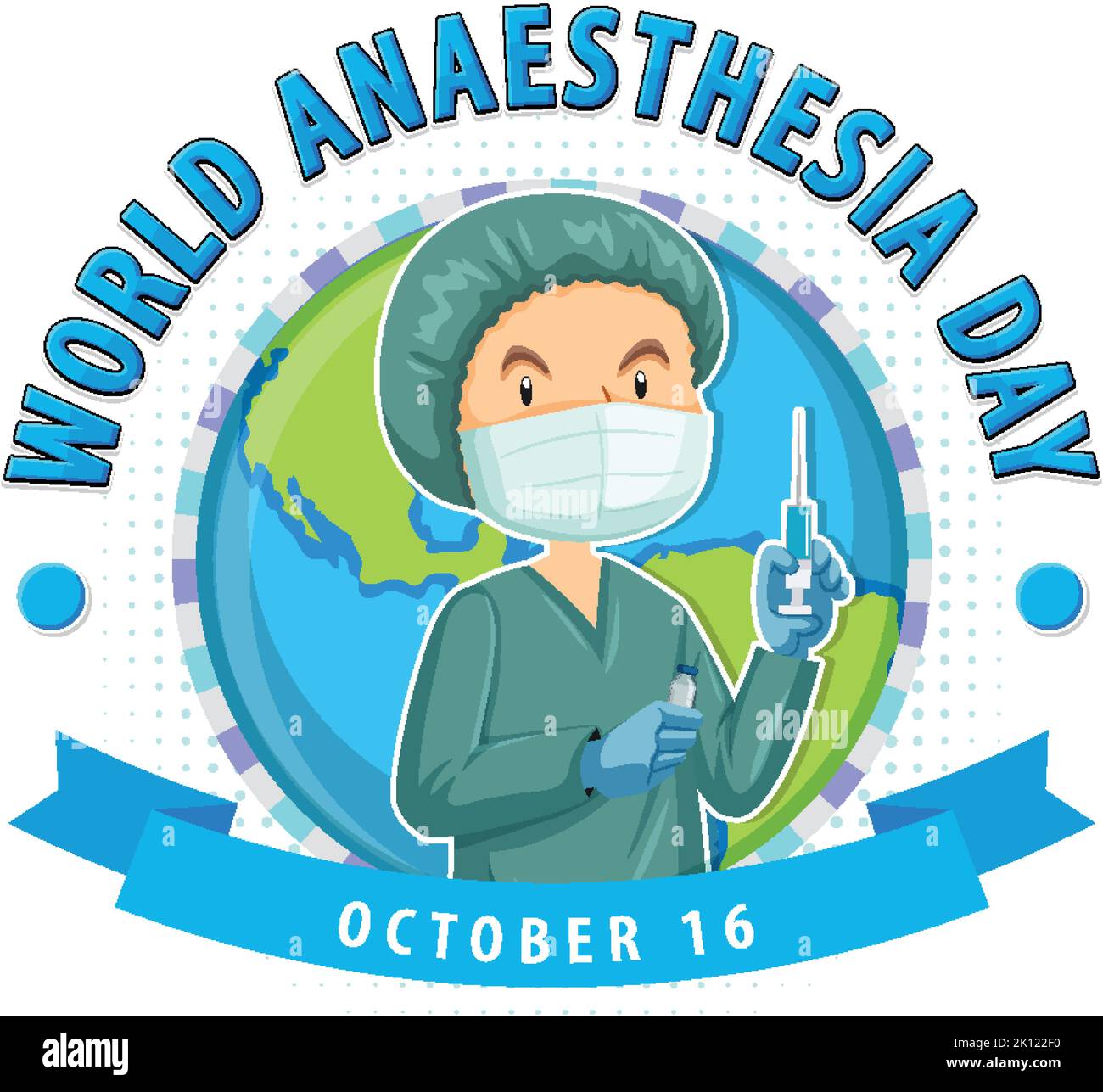 World Anaesthesia Day Logo Design illustration Stock Vector Image & Art ...