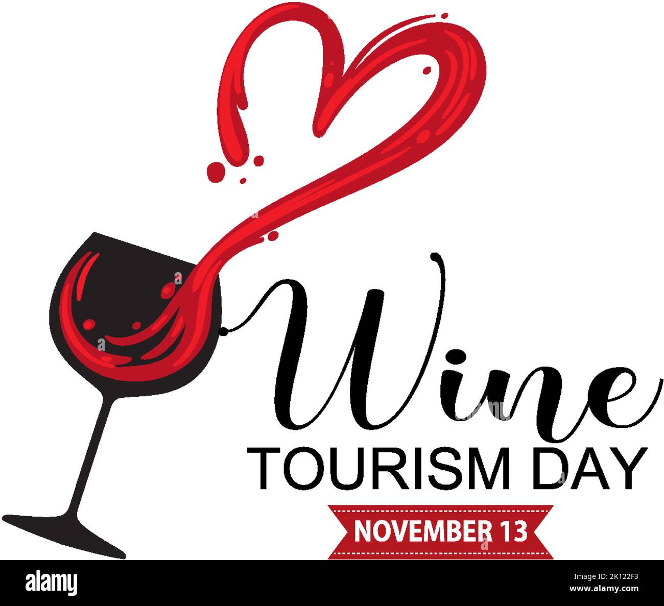 Wine Tourism Day Font Logo Design illustration Stock Vector Image & Art ...