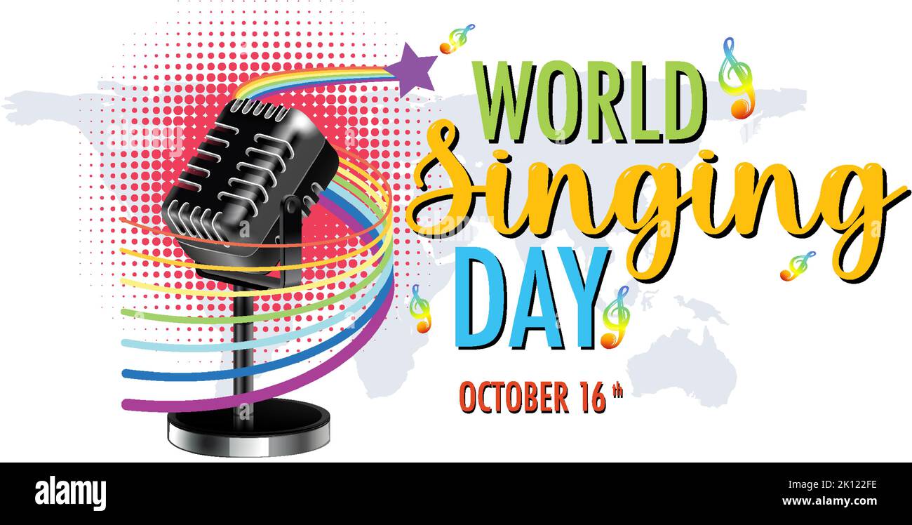 World Singing Day Poster Design illustration Stock Vector Image & Art ...