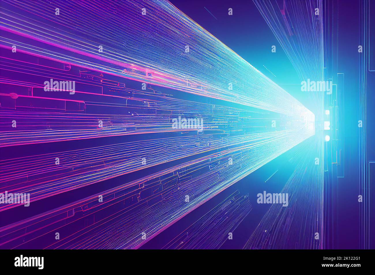Abstract background on future cyber digital security network technology ...