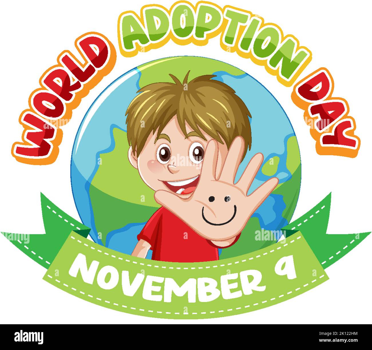 World Adoption Day Logo Design illustration Stock Vector Image & Art ...