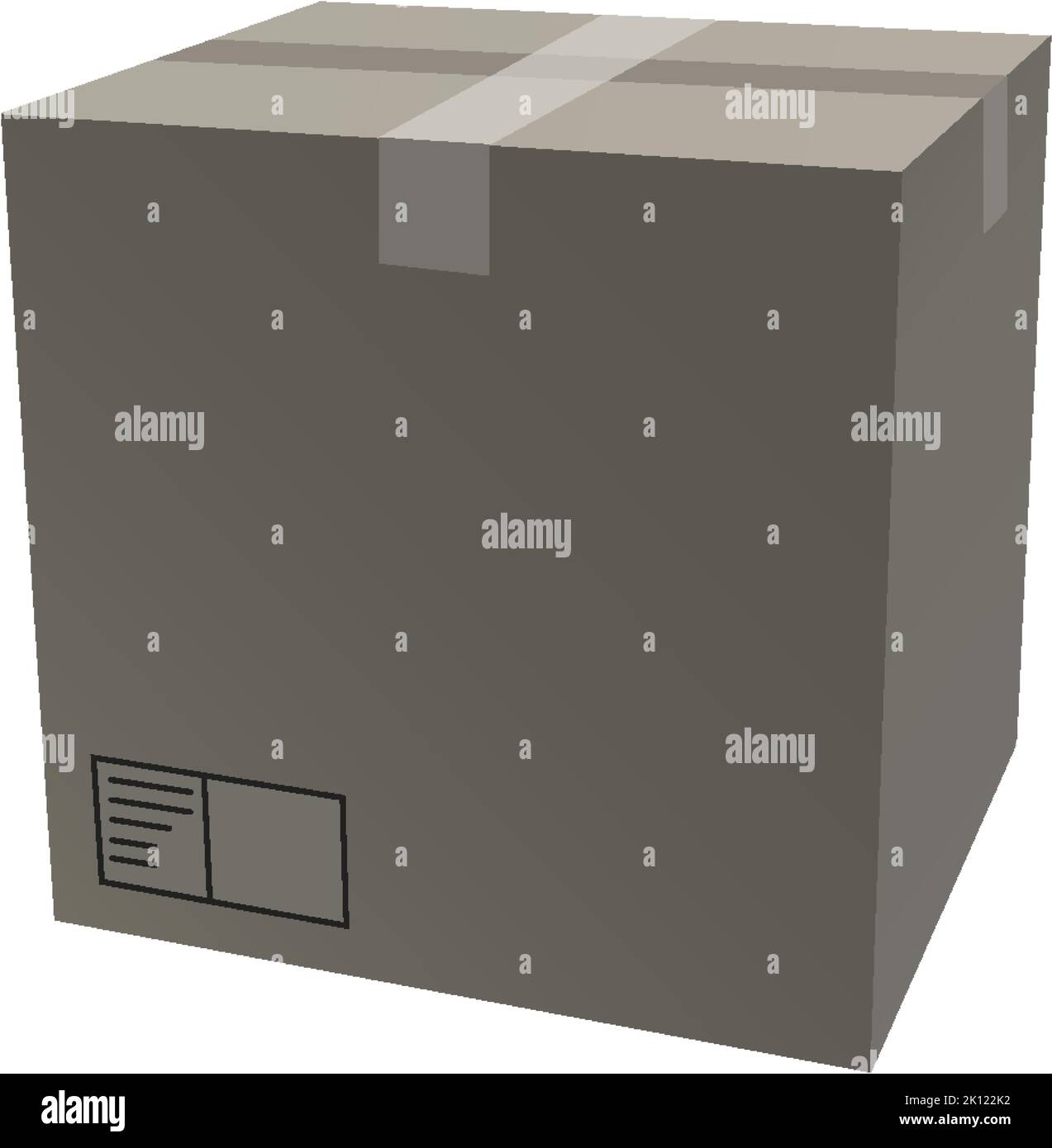 3D cardboard box isolated illustration Stock Vector Image & Art - Alamy