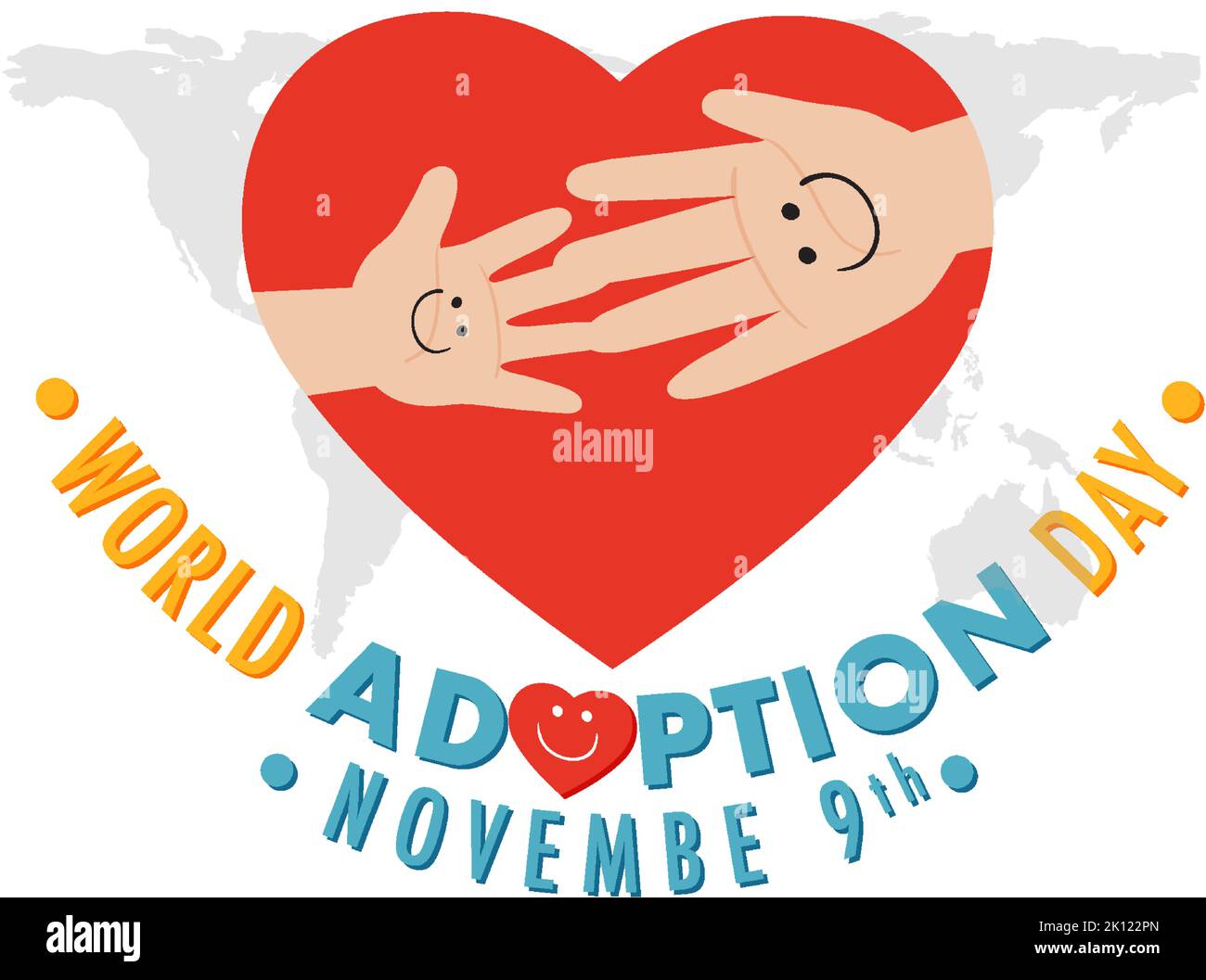 World Adoption Day Logo Design illustration Stock Vector Image & Art ...