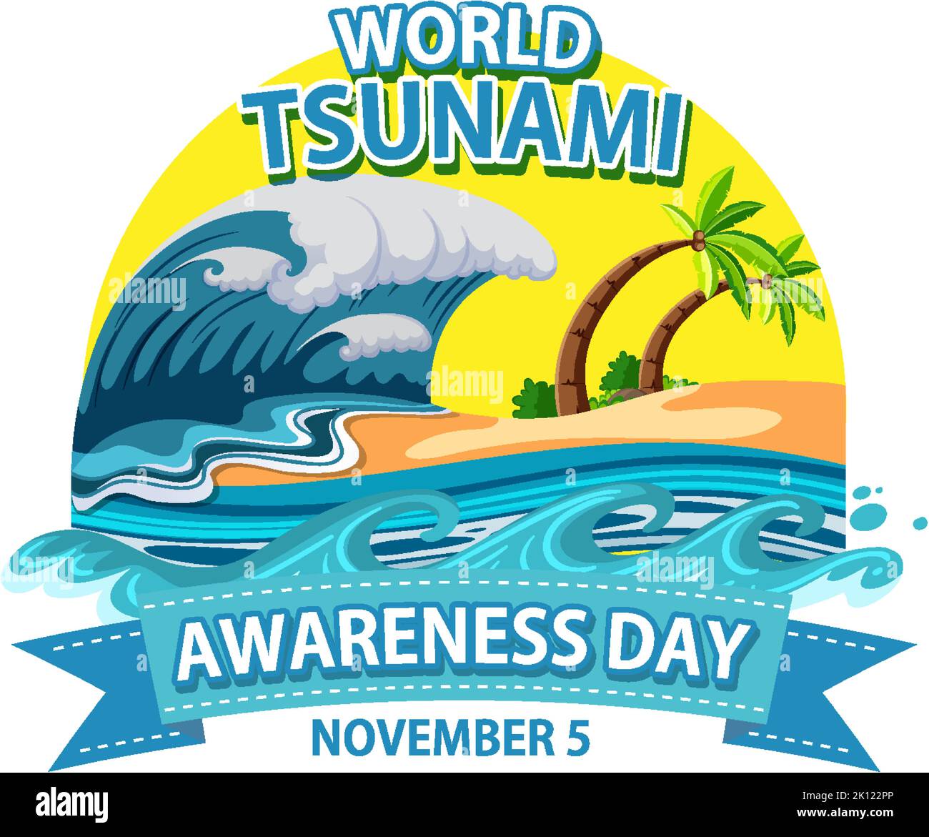 World Tsunami Awareness Day illustration Stock Vector Image & Art - Alamy