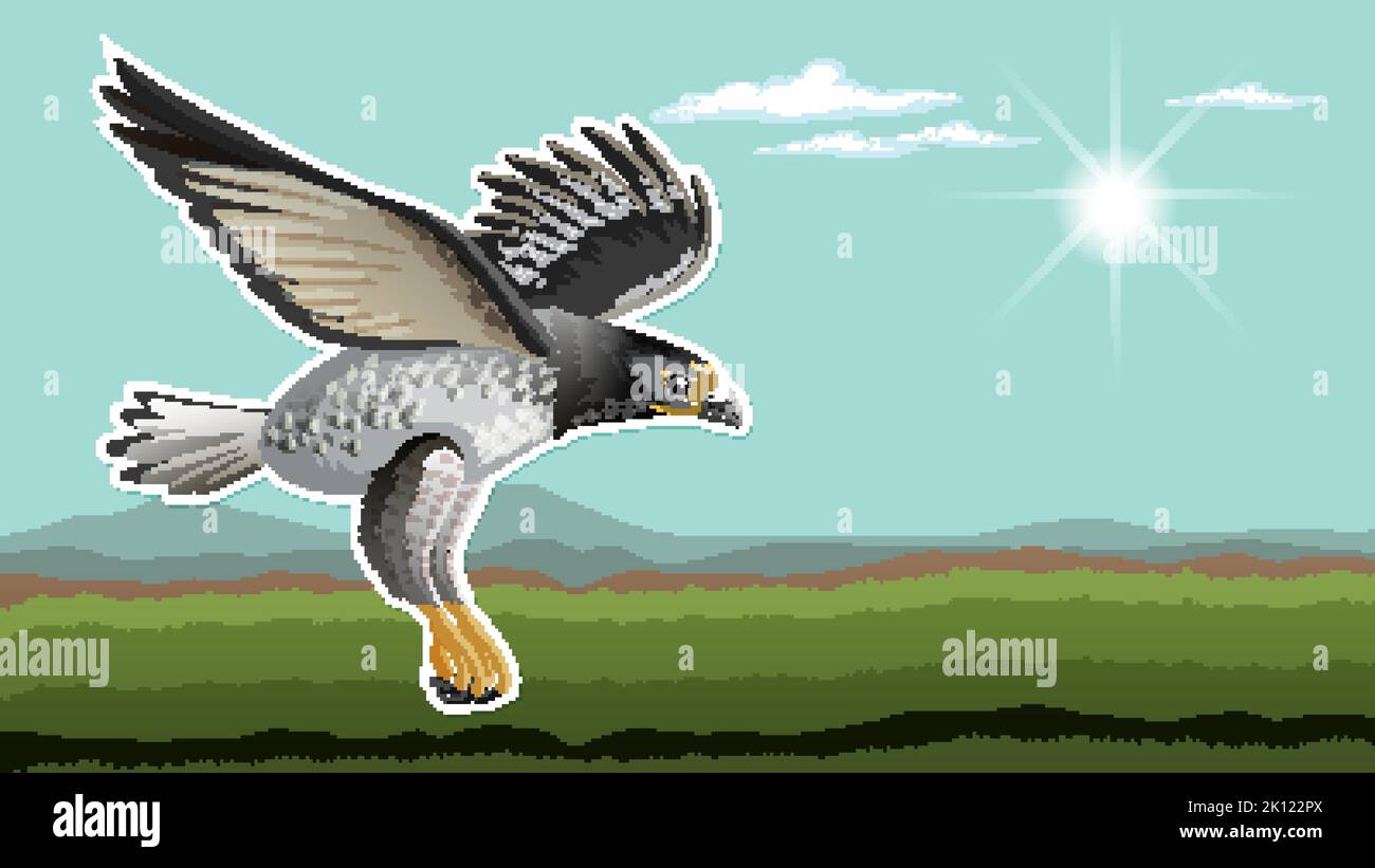 Flying hawk clipart Stock Vector Images - Alamy