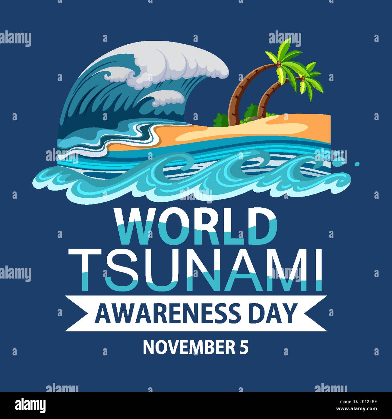 World Tsunami Awareness Day illustration Stock Vector Image & Art - Alamy