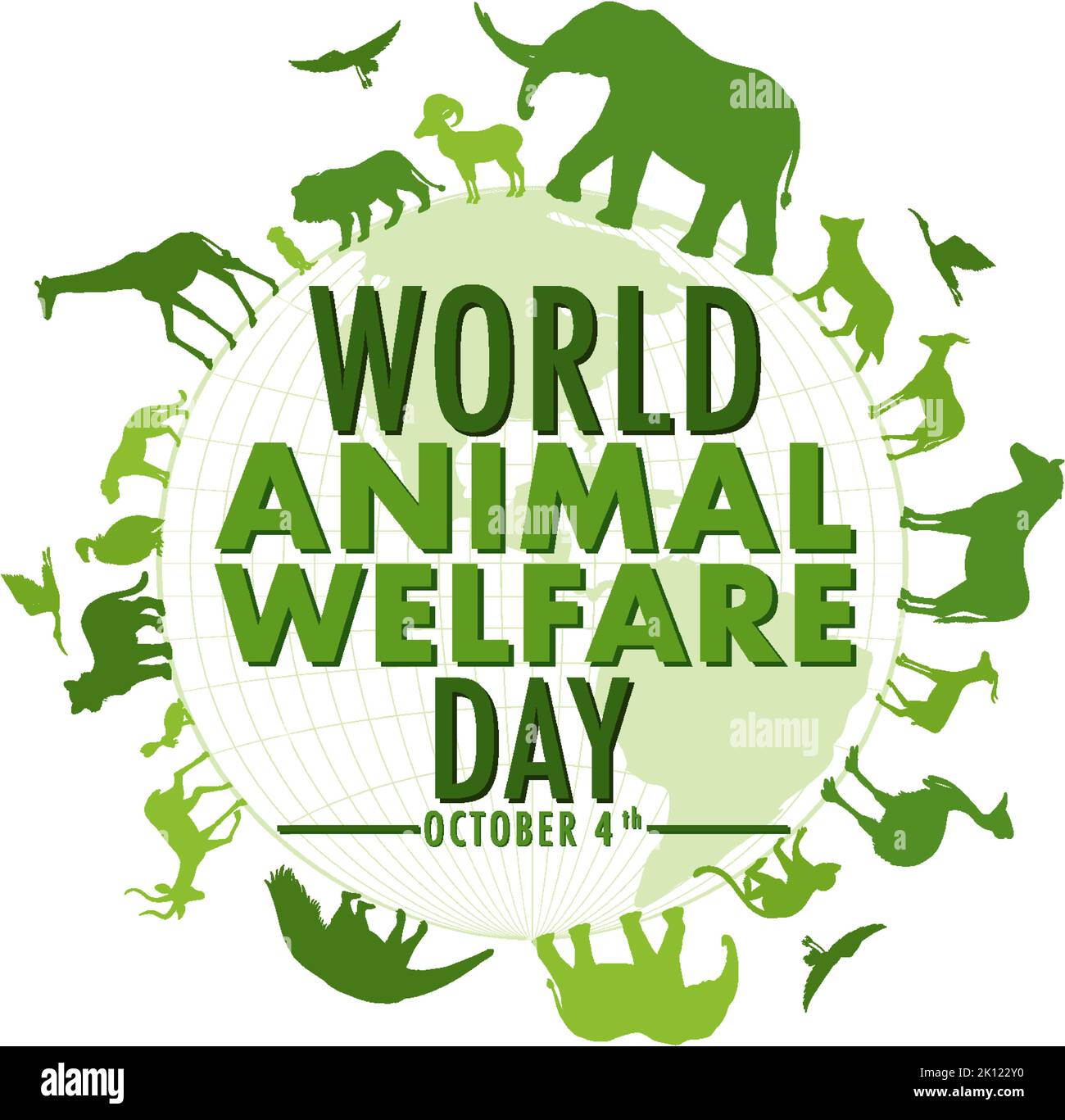 World Animal Welfare Day Concept Vector illustration Stock Vector Image ...