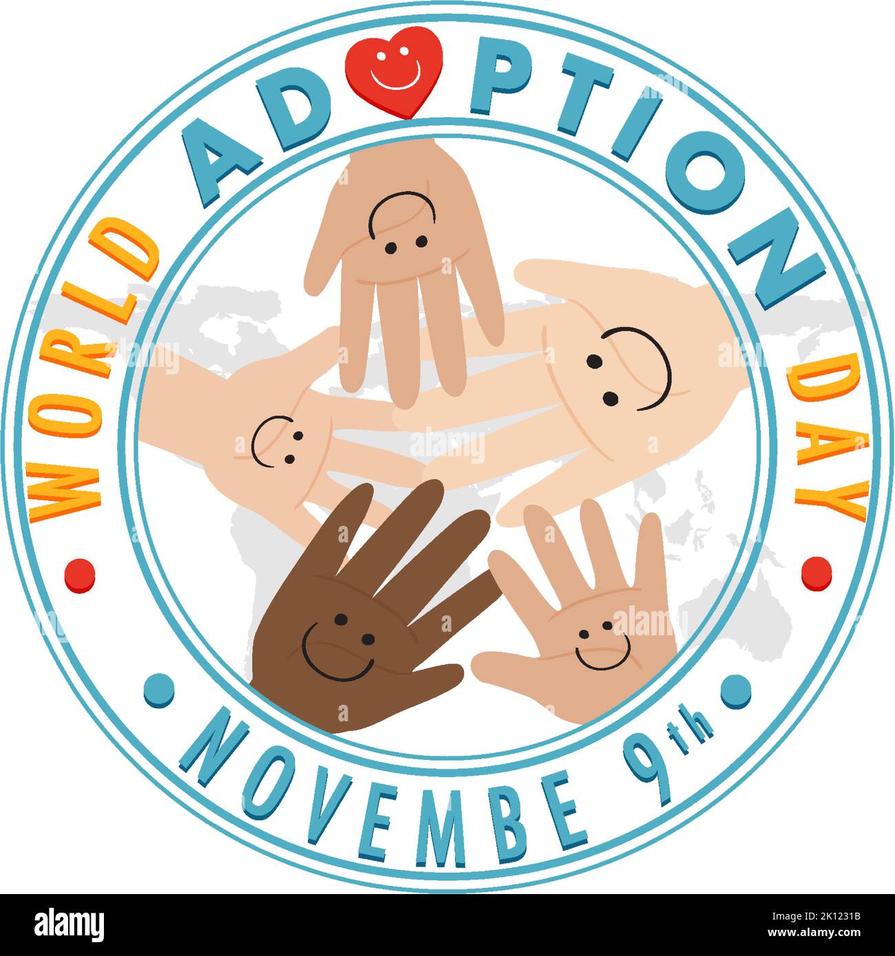 World Adoption Day Logo Design illustration Stock Vector Image & Art ...