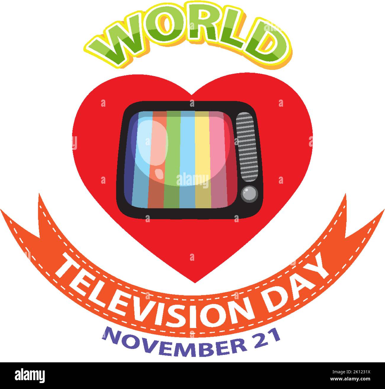 World Television Day Logo Design illustration Stock Vector Image & Art ...
