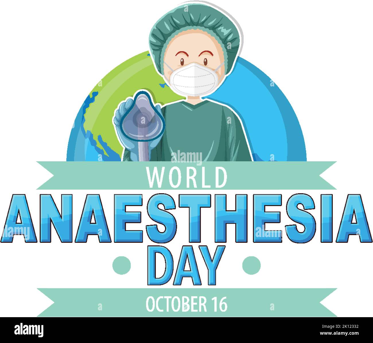 World Anaesthesia Day Logo Design illustration Stock Vector Image & Art ...