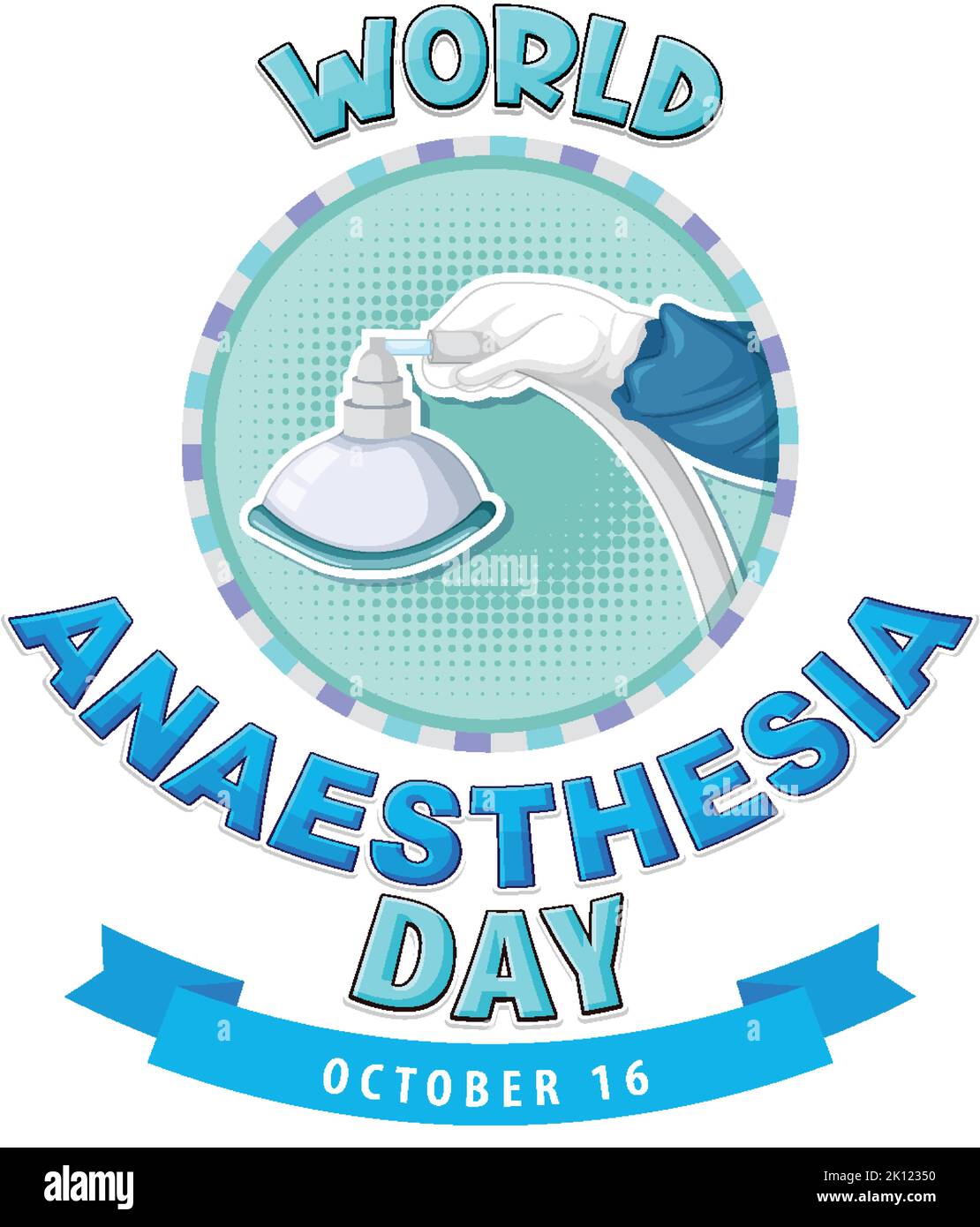 World Anaesthesia Day Logo Design illustration Stock Vector Image & Art ...