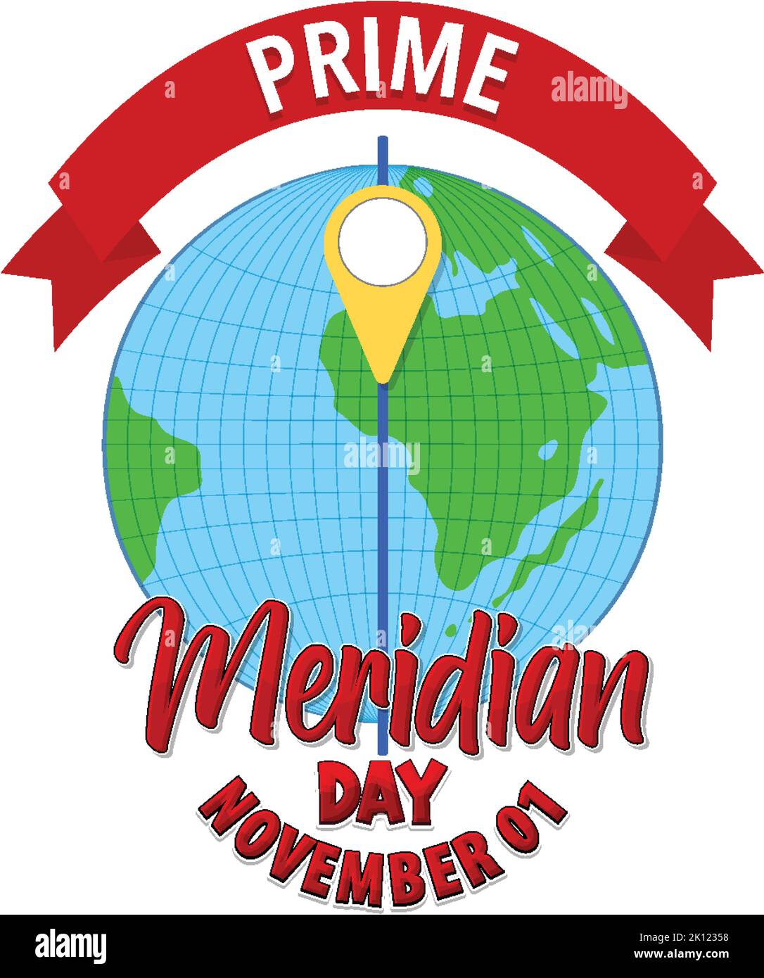 Prime Meridian Day Logo Concept illustration Stock Vector Image & Art ...