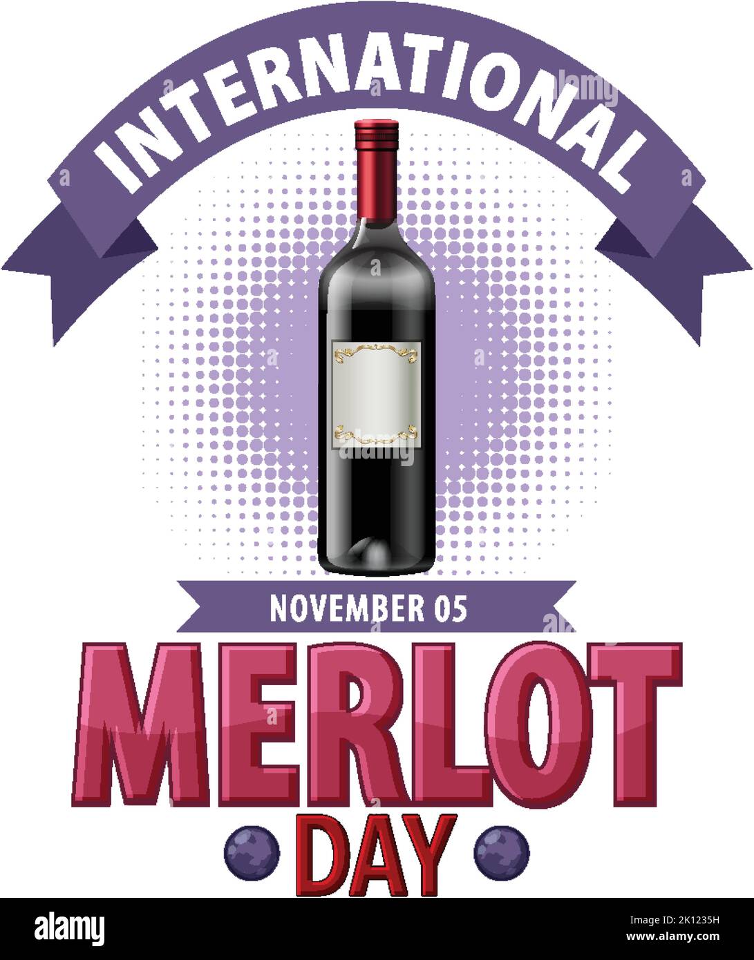 International Merlot Day Logo Design illustration Stock Vector Image ...