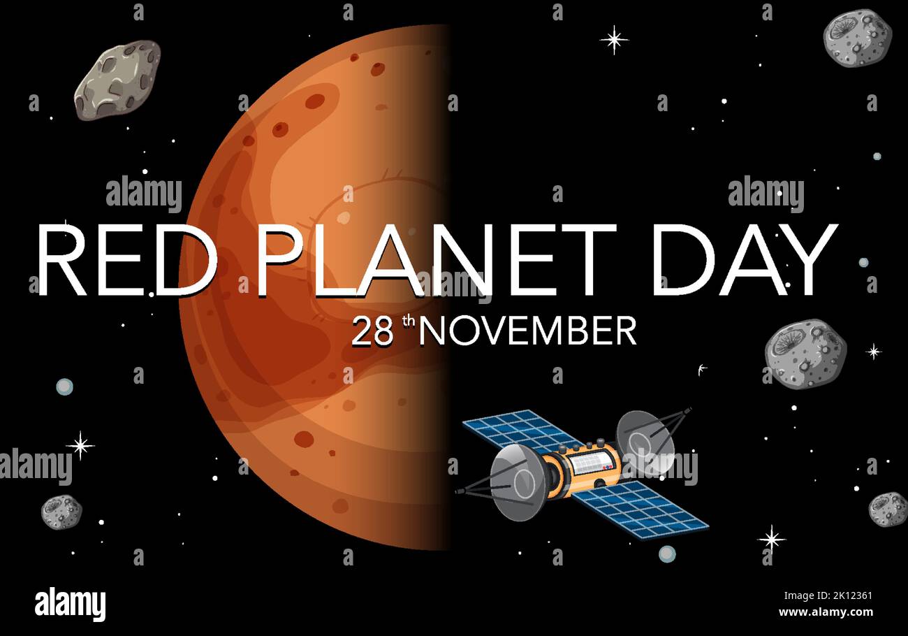 Red Planet Day Poster Template illustration Stock Vector Image & Art ...