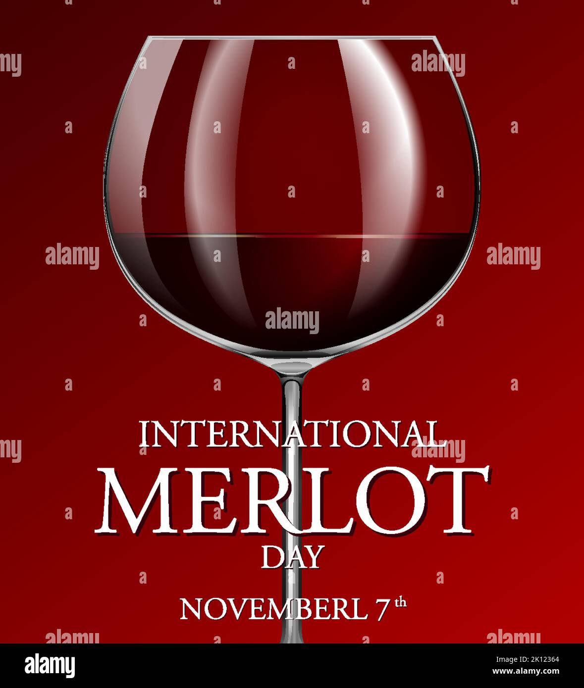 Intenational Merlot Day Poster Design illustration Stock Vector Image ...