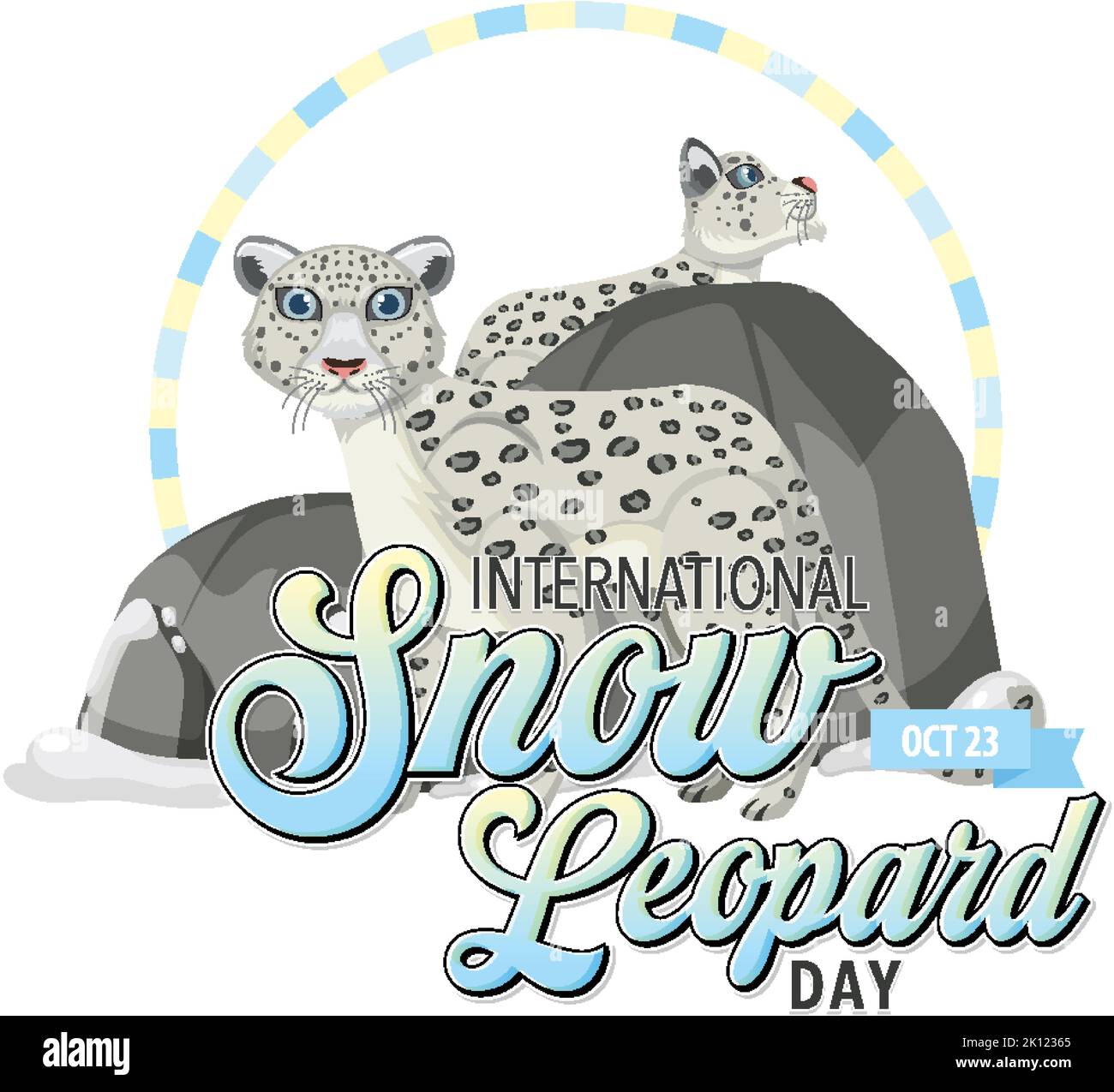 International Snow Leopard Logo Concept illustration Stock Vector Image ...