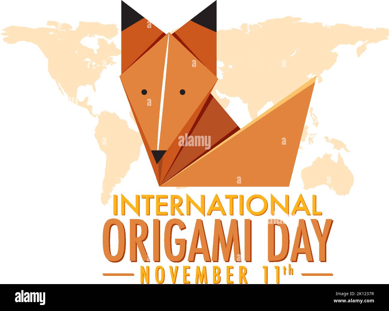 International Origami Day Logo Design illustration Stock Vector Image ...