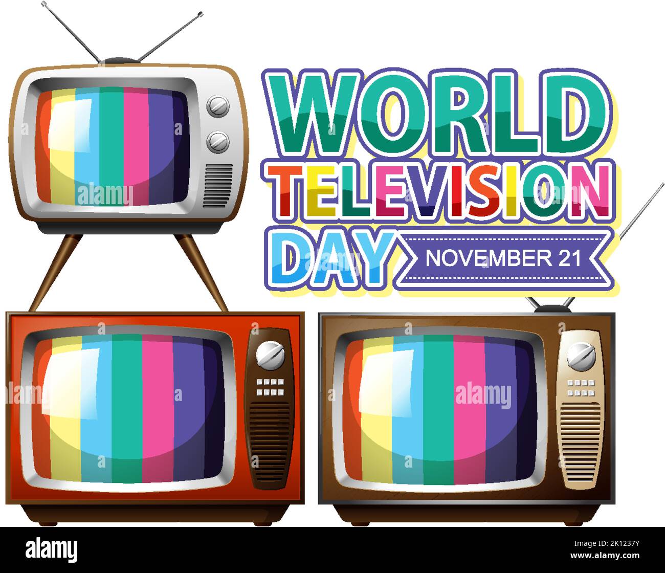 World Television Day Logo Design illustration Stock Vector Image & Art ...