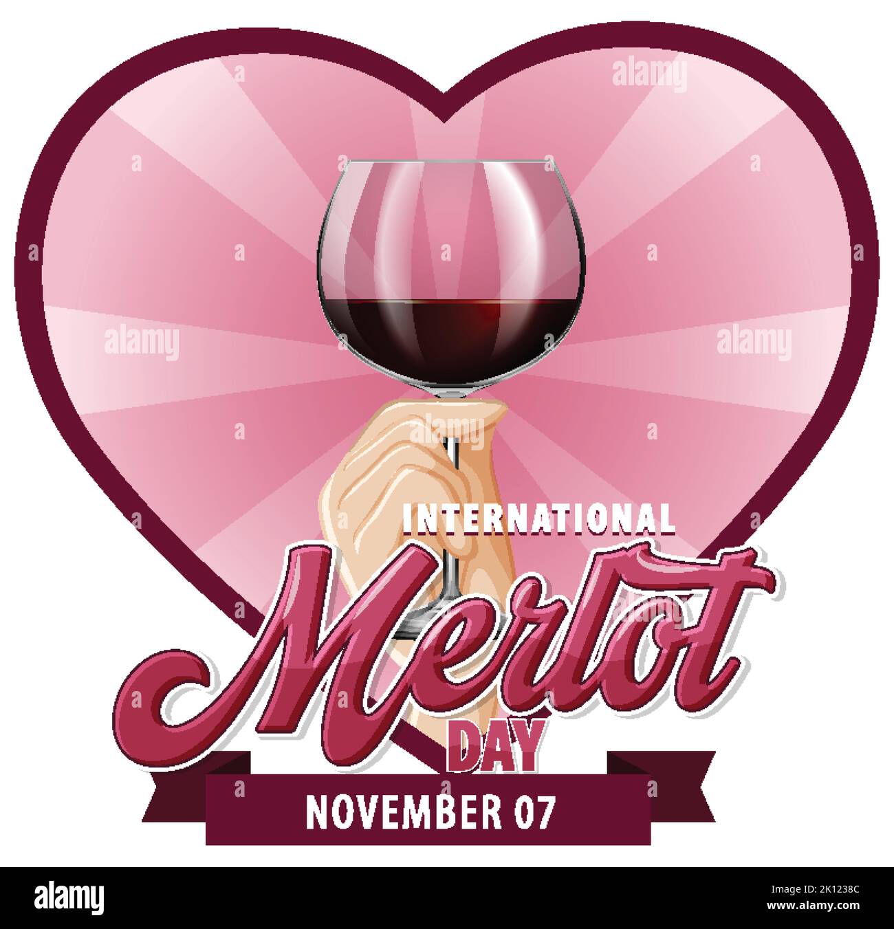 International Merlot Day Logo Design illustration Stock Vector Image ...