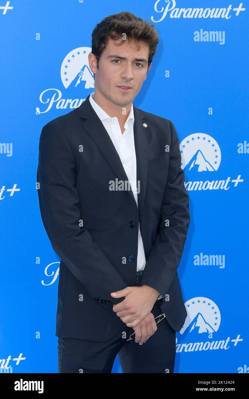 Tommaso Cassissa attends the Paramount plus channel blu carpet at Cinecittà studios. (Photo by ...