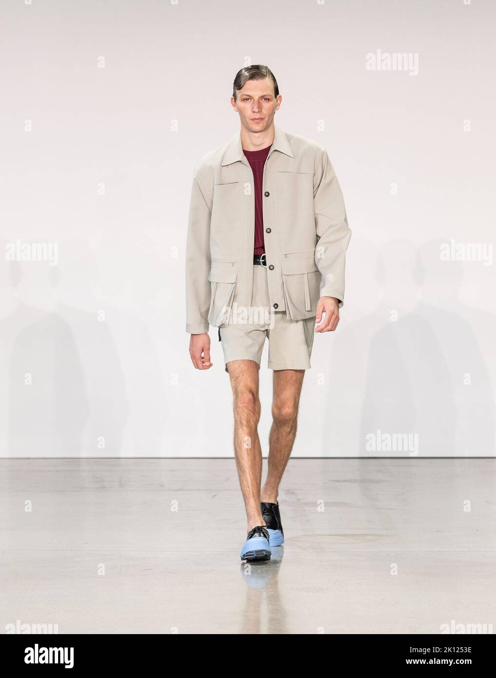 New York, United States. 14th Sep, 2022. Model walks runway for DEVEAUX ...