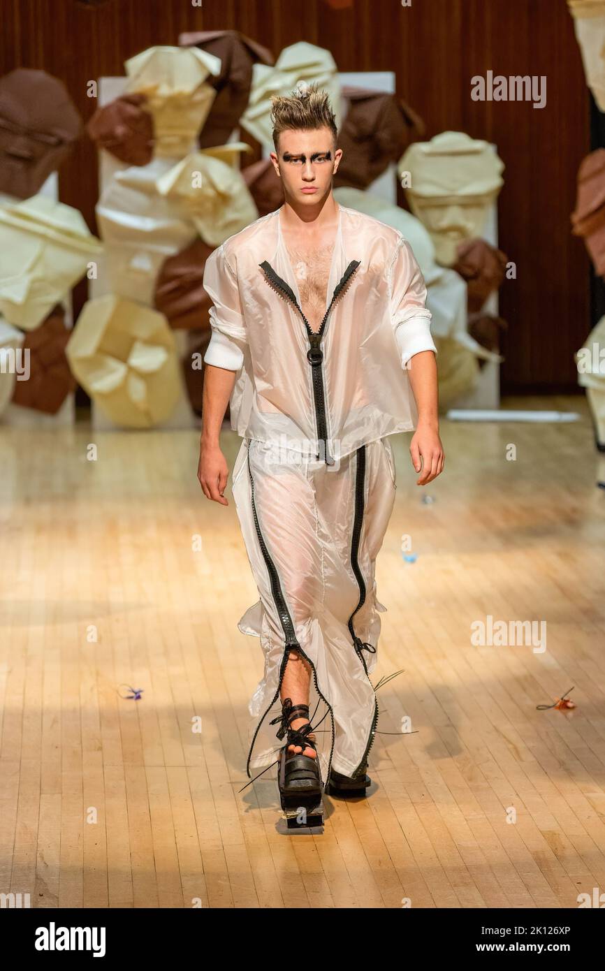 London, UK. 14th Sep, 2022. A model walks the runway at the VIN OMI ...