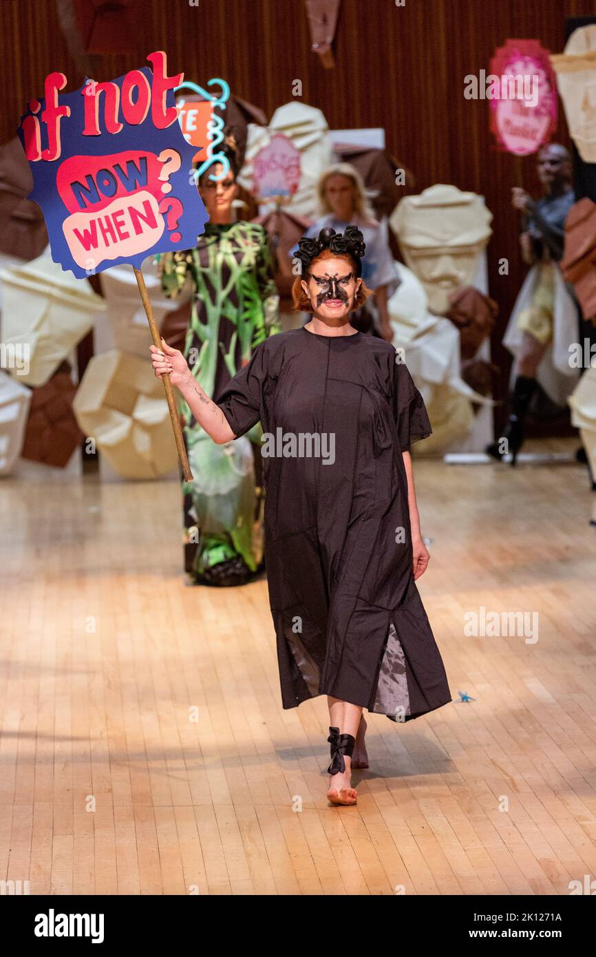 Models walk the runway at the VIN + OMI 'Opinions' catwalk show during ...