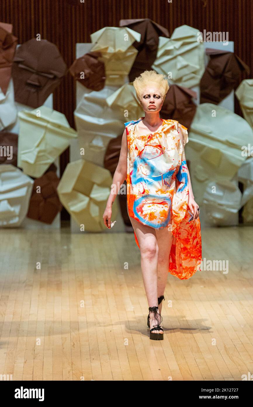 London, UK. 14th Sep, 2022. A model walks the runway at the VIN OMI ...