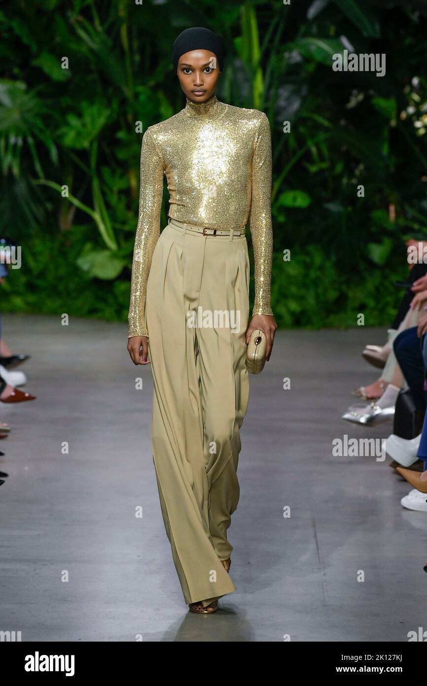 New York, USA. 14th Sep, 2022. MICHAEL KORS SS23 runway during during ...