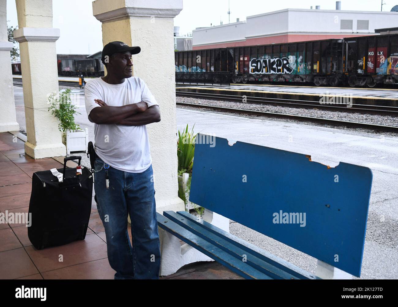 Orlando, United States. 14th Sep, 2022. Rail passenger Jerry Martin ...