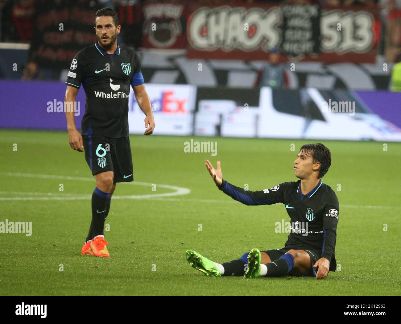 Joao Felix and Koke of Atletico Madrid during the UEFA Champions League ...