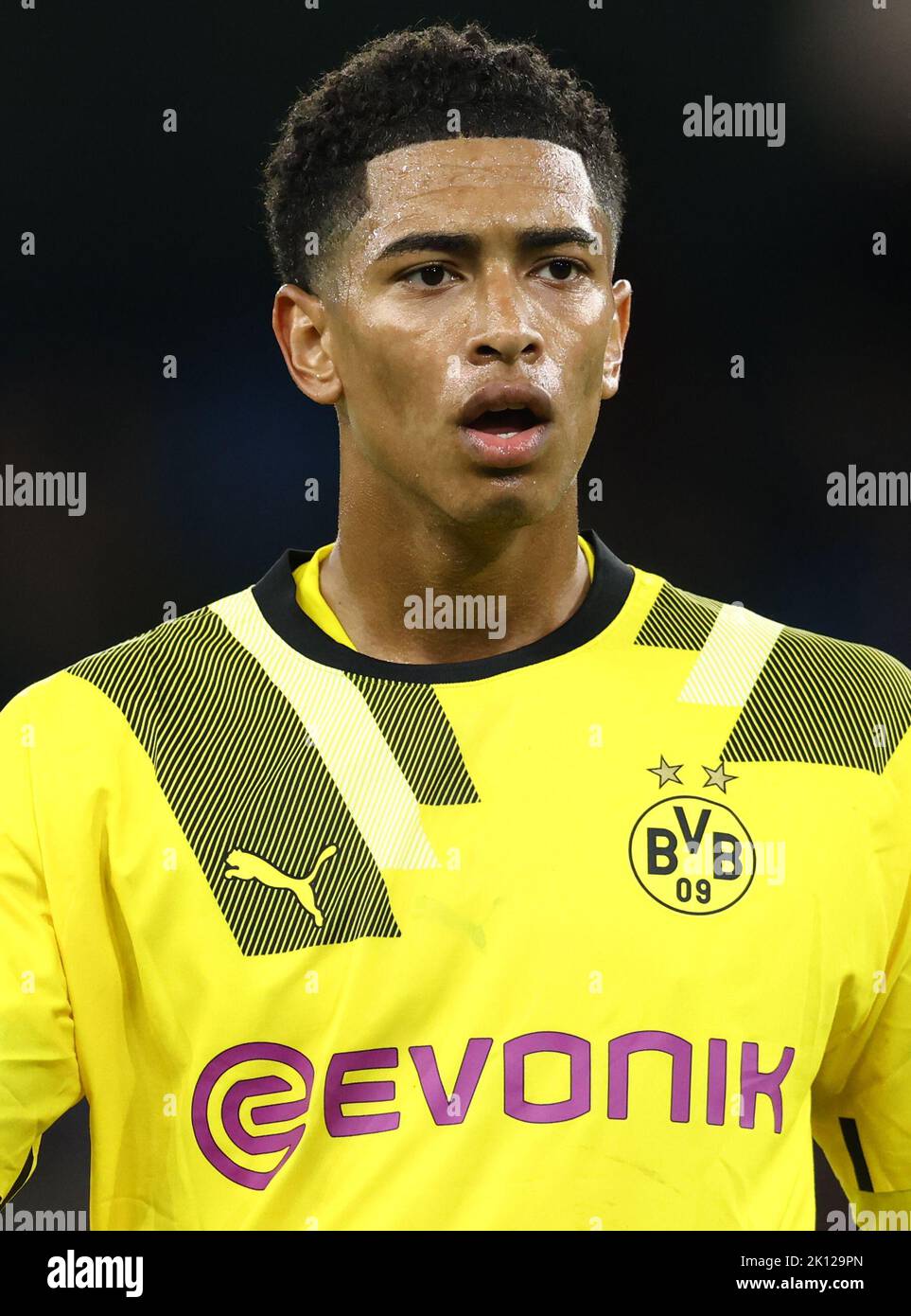 Manchester, UK. 14th Sep, 2022. Jude Bellingham of Borussia Dortmund ...