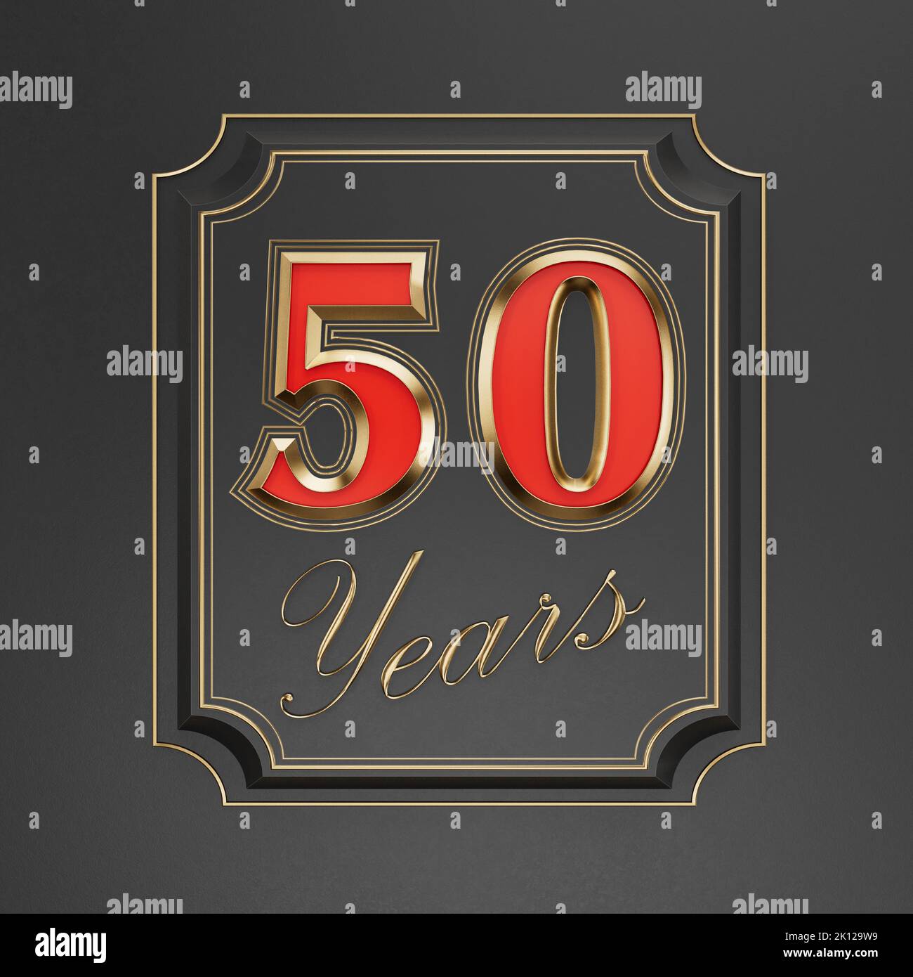 50 years anniversary golden label hi-res stock photography and images ...