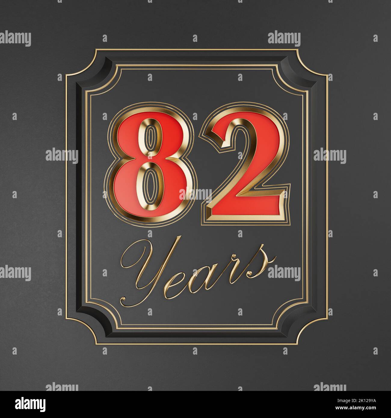 3d number 82 hi-res stock photography and images - Alamy