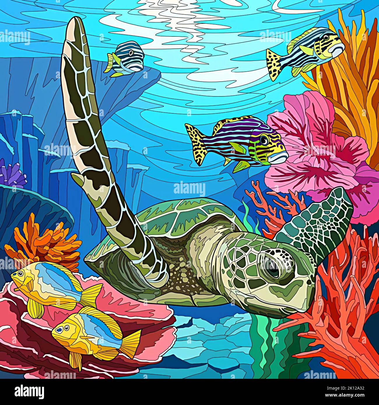 Digital art artwork fish underwater hi-res stock photography and images ...