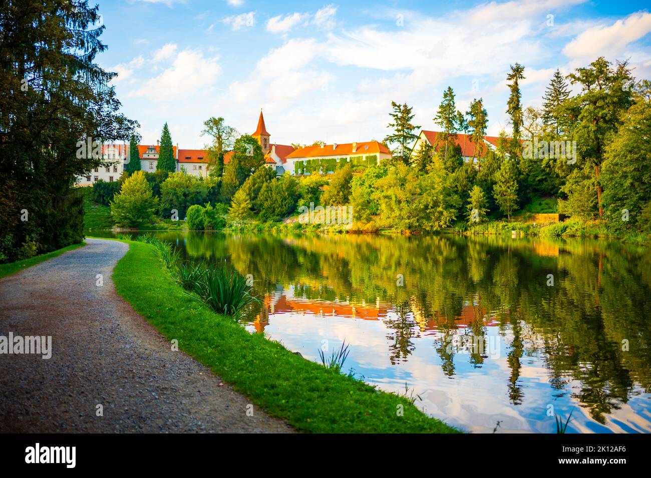 View pruhonice castle from pond hi-res stock photography and images - Alamy
