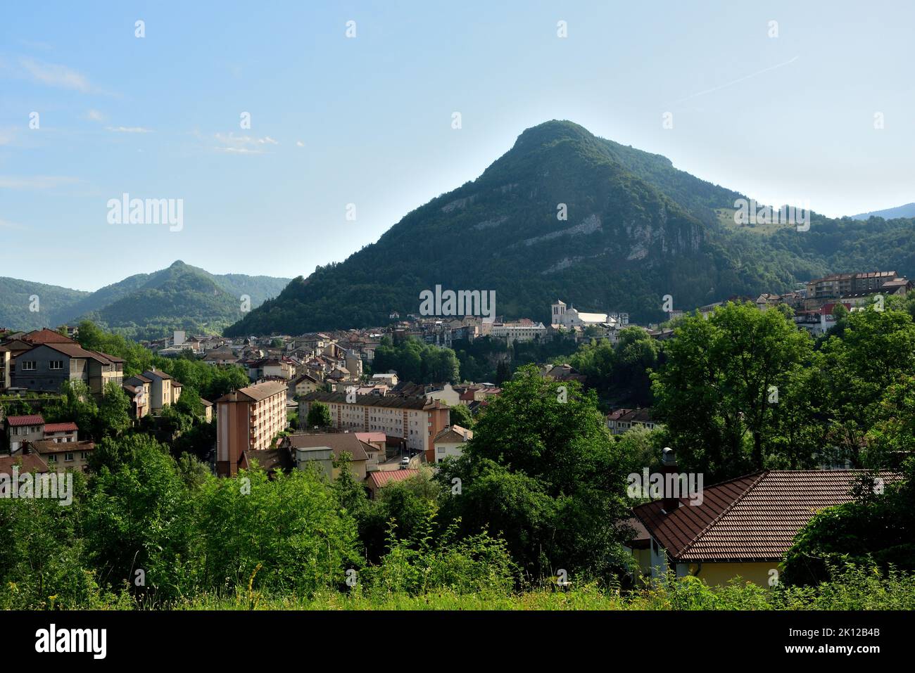 Saint-Claude, city, mountains, Jura, Departement Jura, Bourgogne ...