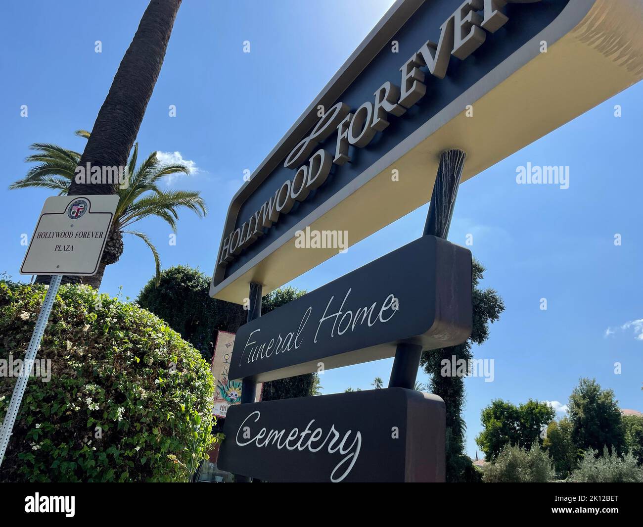 A general view of Hollywood Forever Cemetery in Los Angeles, where ...