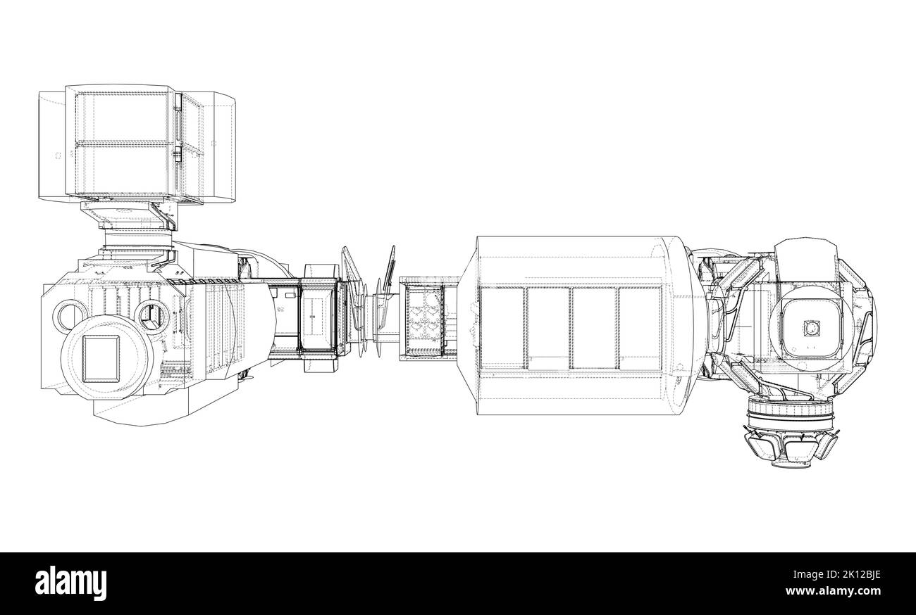 Abstract Spaceship or Space Station. Vector Stock Vector Image & Art ...