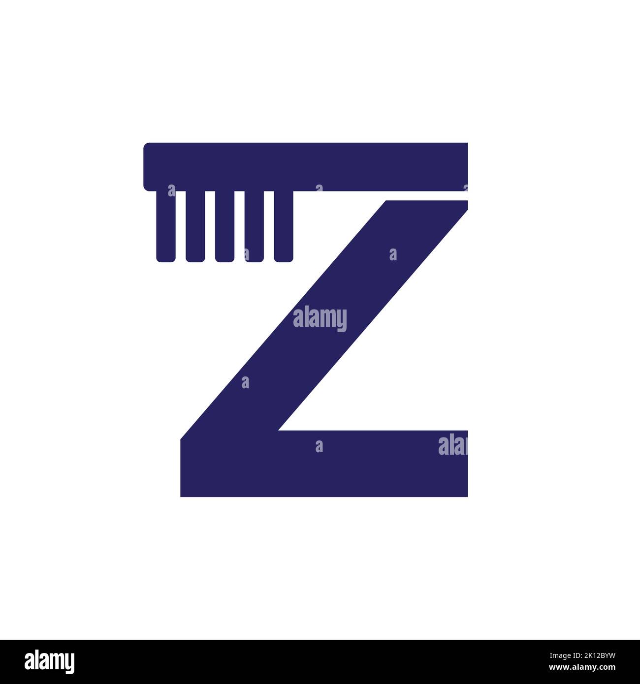 Letter Z Dental Logo Concept with Tooth Brush Vector Template. Teeth ...