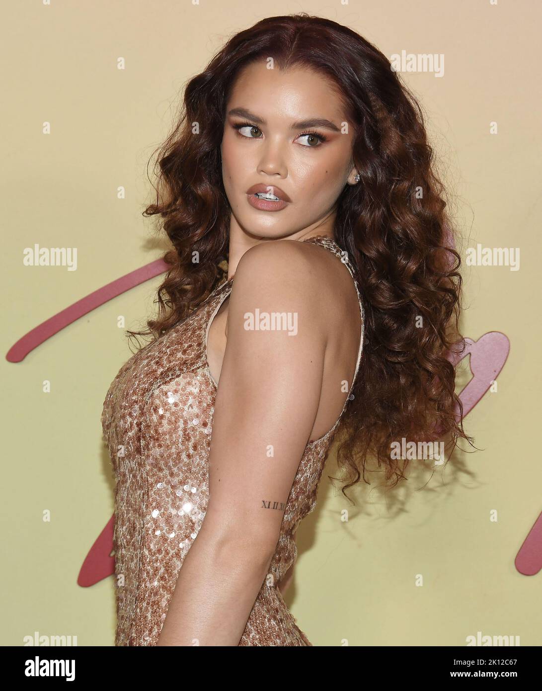 Paris Berelc arrives at Netflix's DO REVENGE Premiere held at the TUDUM ...