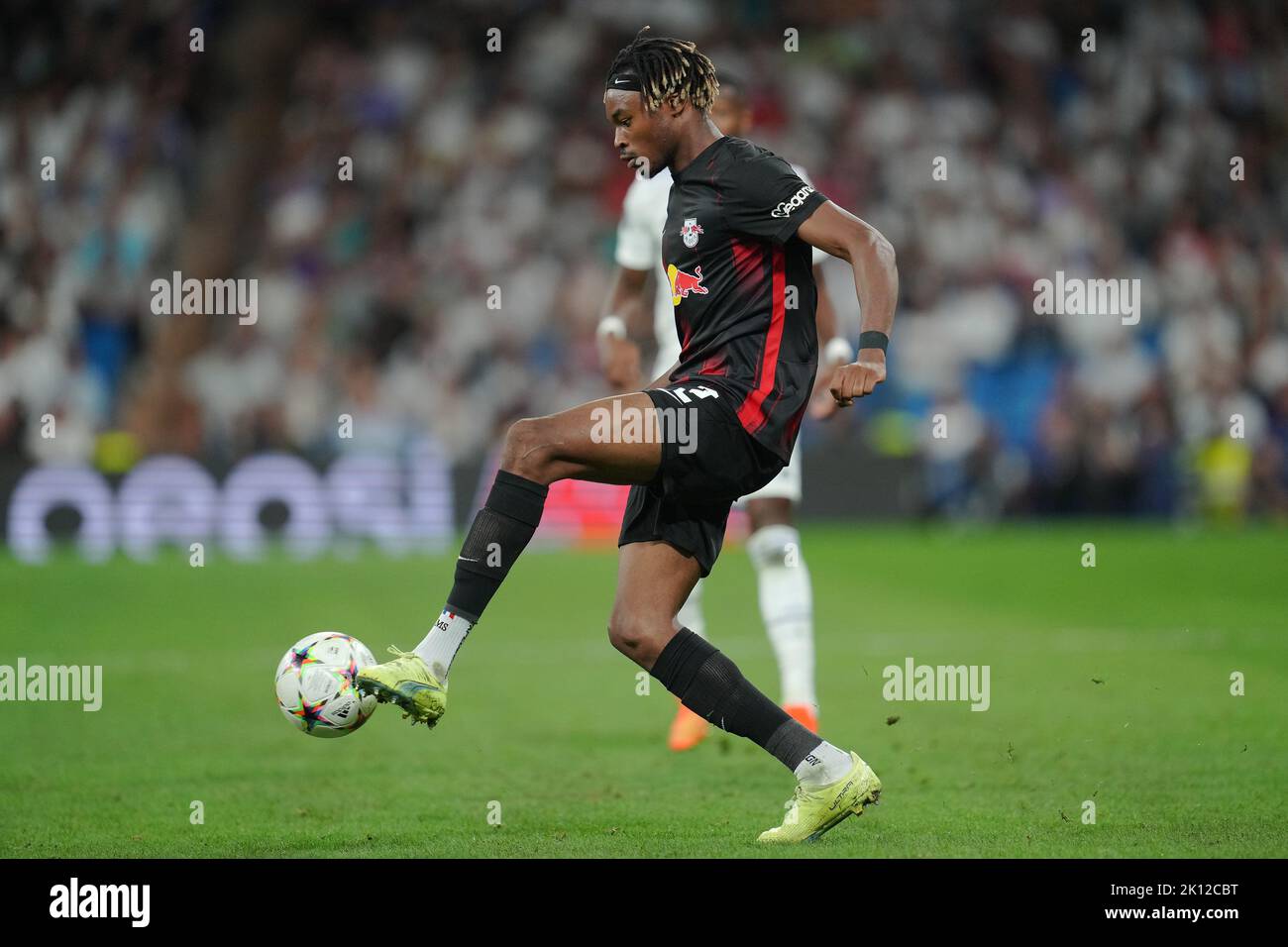 Mohamed Simakan of RB Leipzig during the UEFA Champions League match ...