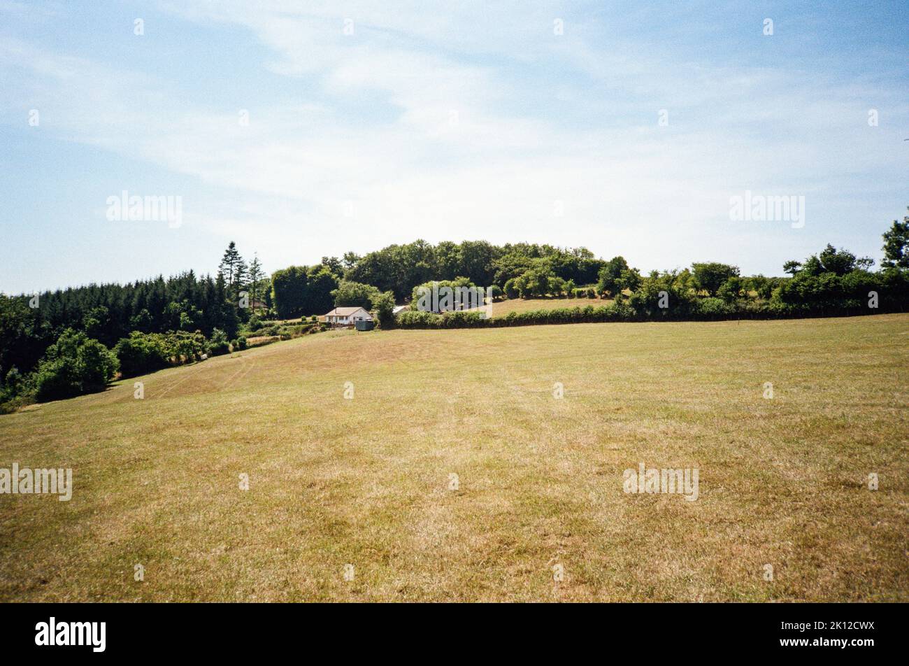 Hilly farmland, High Bickington, North Devon, England , United Kingdom ...